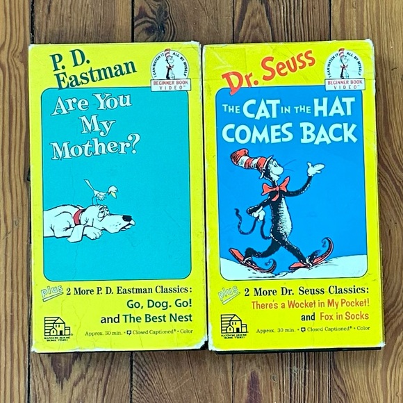 Media | Vhs Lot 2 Dr Seuss Pd Eastman Kids Children Family | Poshmark